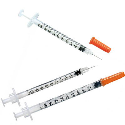 China Disposable red cap sterile insulin syringe 1ml/0.5ml/0.3ml ...